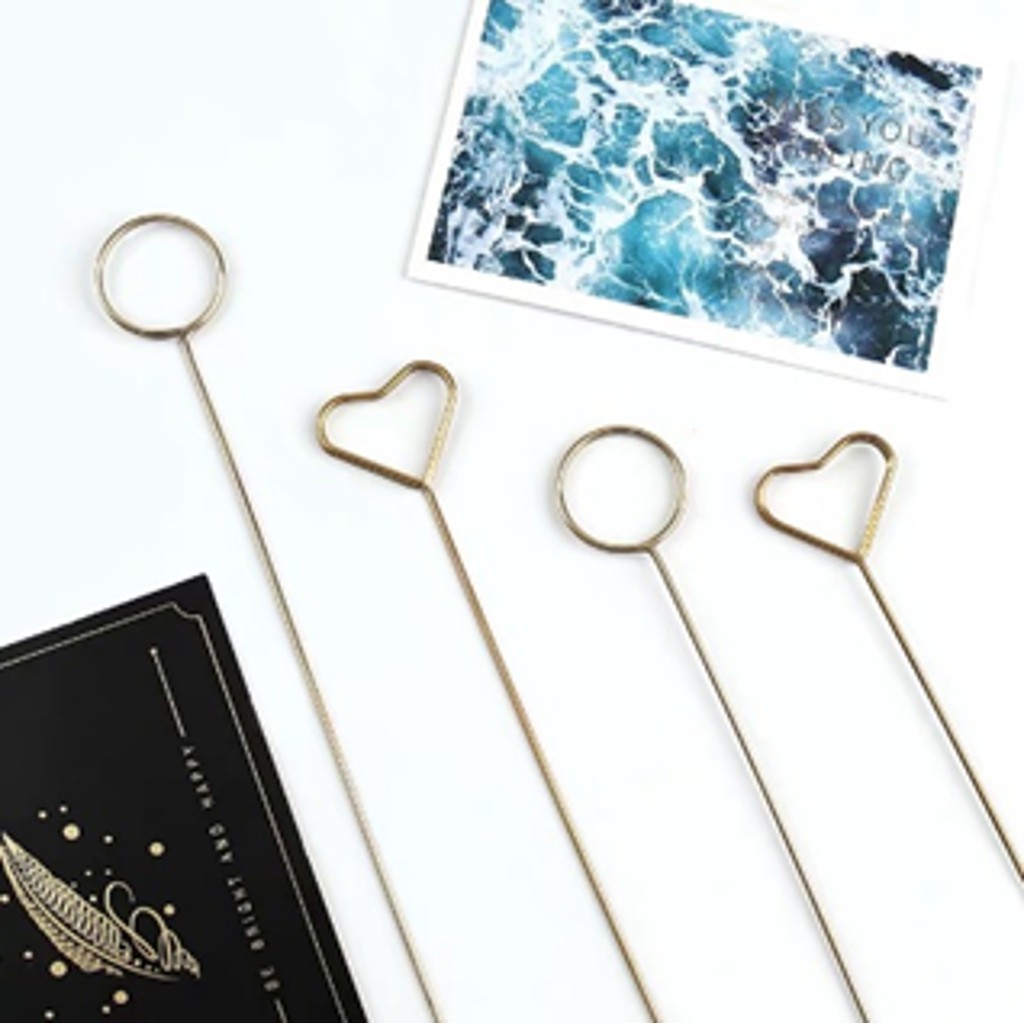 Jual Stick Card Holder / Greeting Card Holder GOLD dan CLEAR | Shopee ...