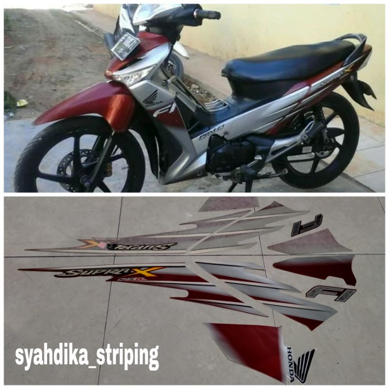 Jual STIKER STRIPING LIS BODY HONDA SUPRA X 125 FI 2008 2009 MERAH ...