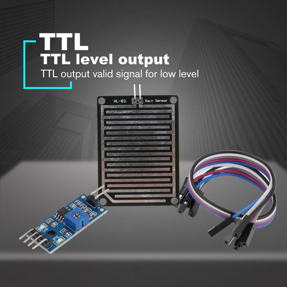 Jual Sensor Rintik Hujan Cuaca Iklim Pendeteksi Tetesan Air Rain Drop ...