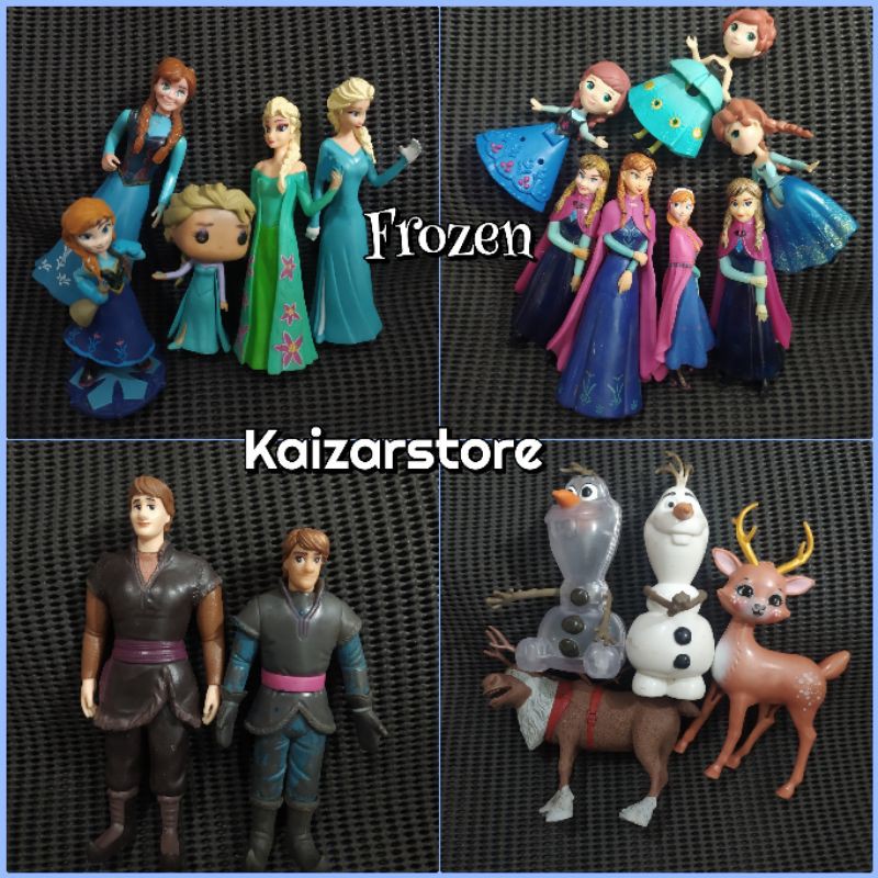 Jual Mainan Action Figure Disney Frozen Anna Elsa Kristoff Olaf Rusa no ...