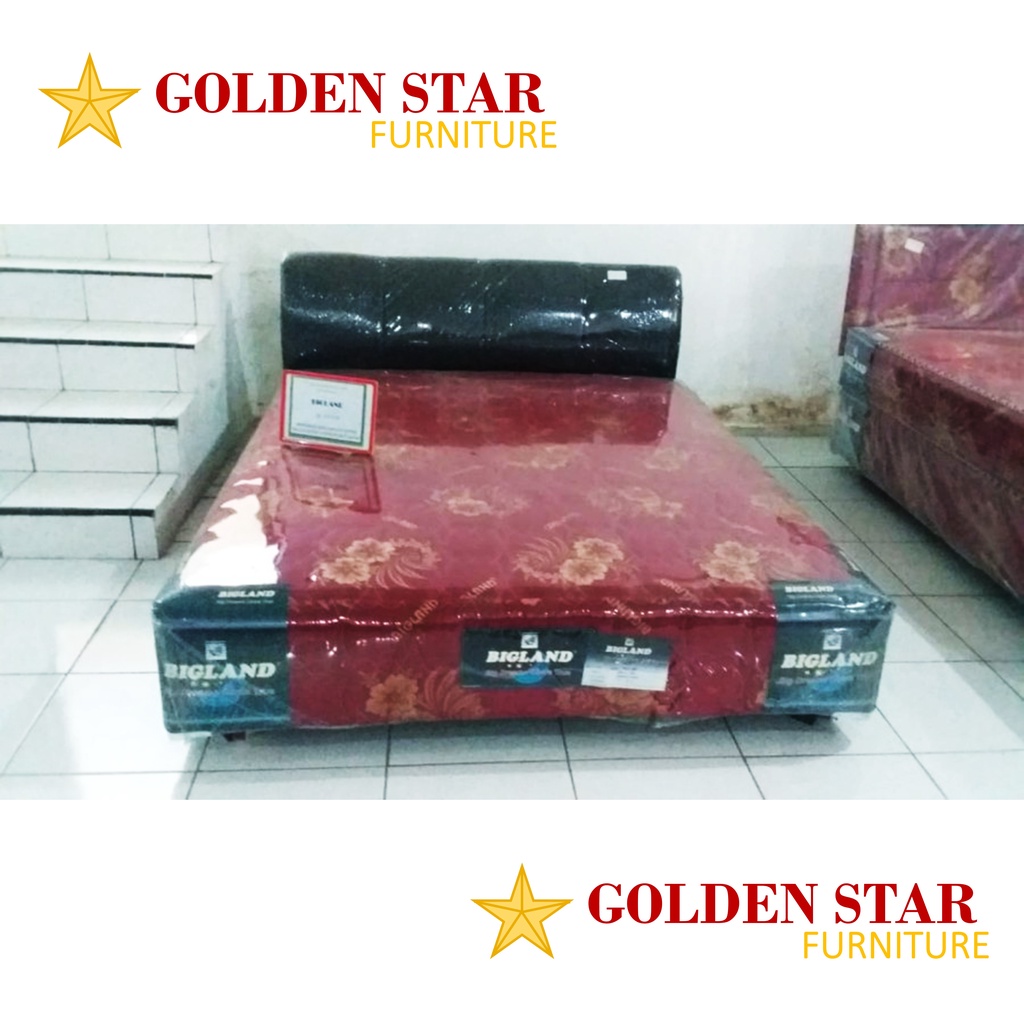 Jual Single Bed set kasur BIGLAND Deluxe 120/160/180 spring bed ...