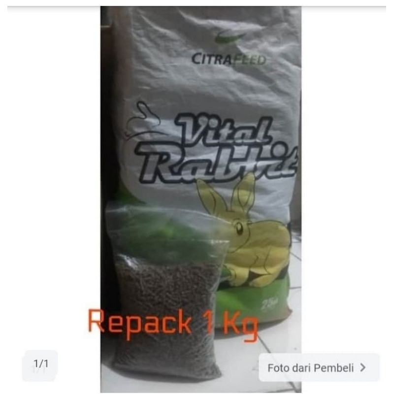Jual Makanan kelinci vital rabbit repack 1 kg untuk kelinci repack 1kg ...