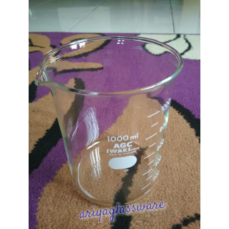 Jual GELAS KIMIA cap 1000 ML ( Beaker Glass ) | Shopee Indonesia
