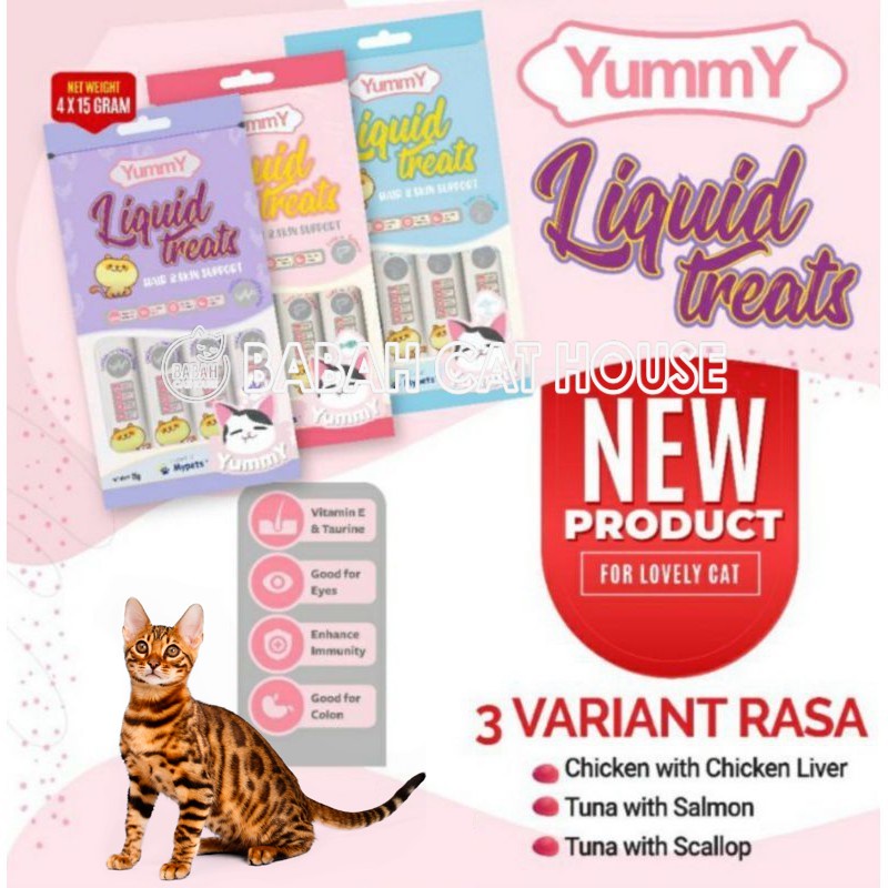 Jual YUMMY CREAMY TREATS Snack Kucing Yumy Cemilan Cat Food Treat ...