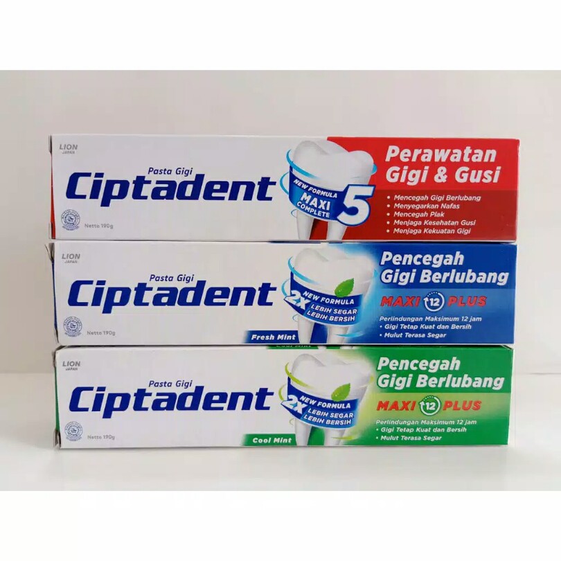 Jual Odol Ciptadent Pasta Gigi Fresh Mint Herbal 190gr Mencegah Gigi ...