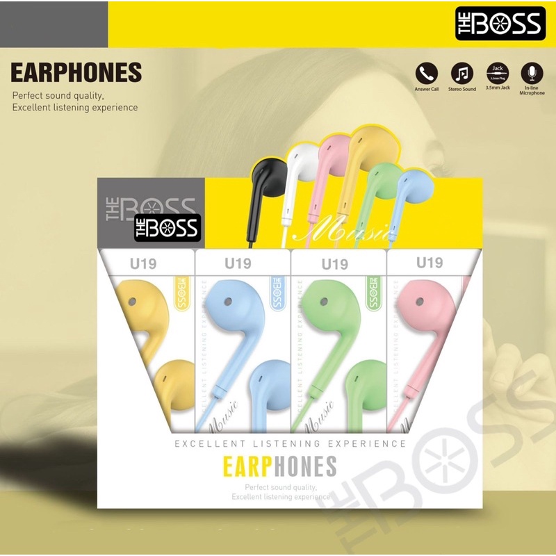 Jual U19 MACARON headset / handsfree / earphone macaron matte colour ...