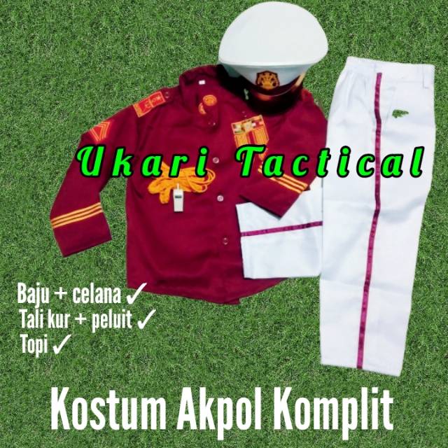 Jual Baju polisi akpol akmil taruna akademi polisi anak kostum profesi pocil merah maroon ...