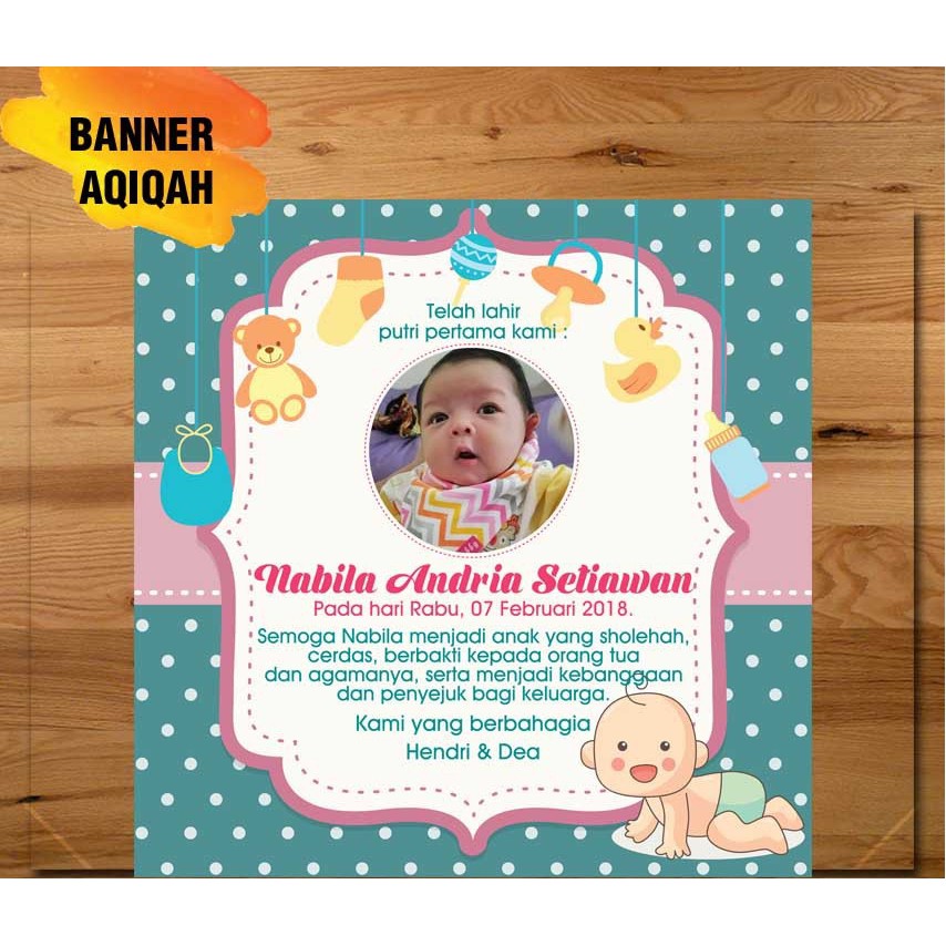 Jual Spanduk Penabalan Nama/Banner/Aqiqah/Syukuran/Ultah | Shopee Indonesia