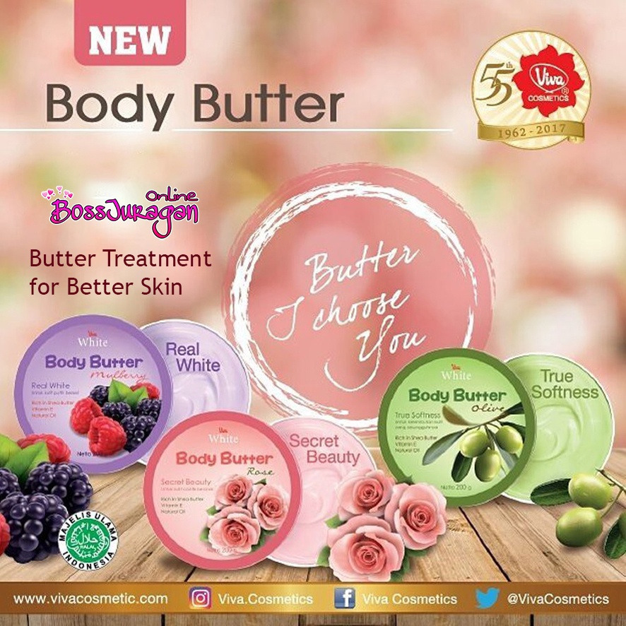 Jual (BOSS) VIVA WHITE BODY BUTTER - VIVA BODY BUTTER 200 gr | Shopee Indonesia