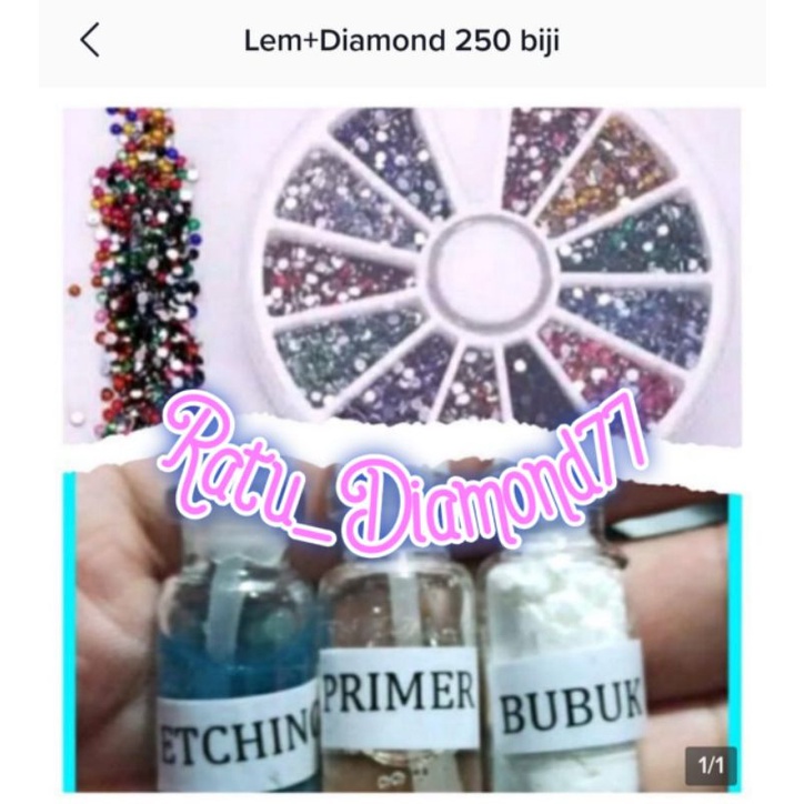 Jual PAKET LEM+ DIAMOND GIGI 250 BUTIR(Variasi Motif) | Shopee Indonesia