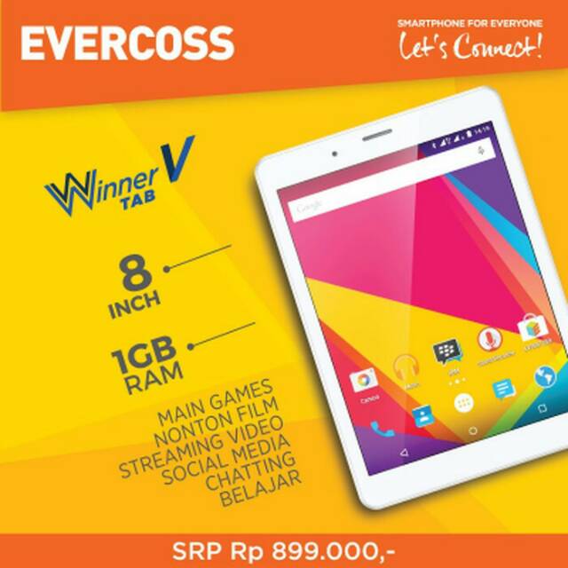 Jual Tablet Evercoss Winner V AT8B Ram 1 Gb / 8 Gb | Shopee Indonesia