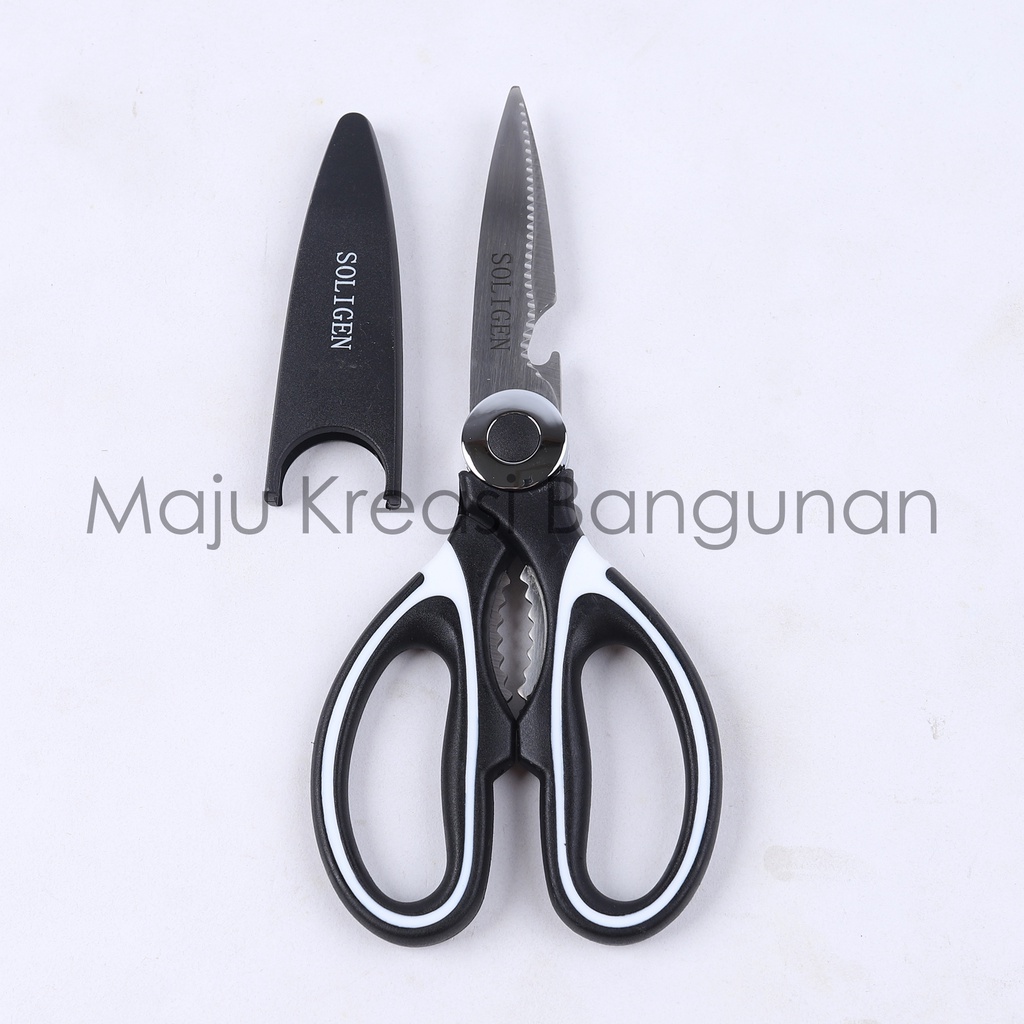 Jual Gunting Soligen SLM15 Kain Daging Ayam Ikan Kertas Dapur Serbaguna ...