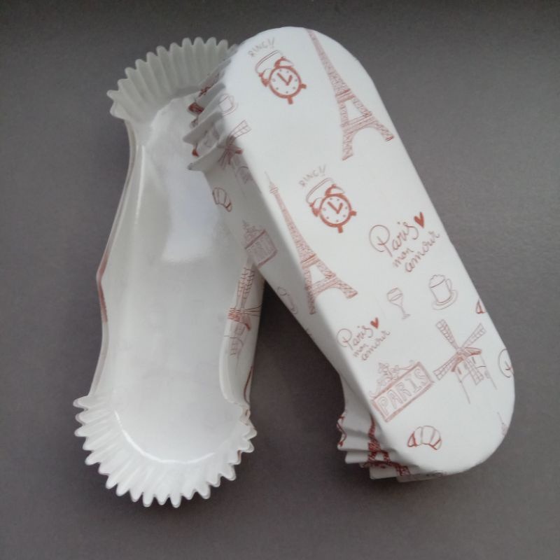 Jual Dunia Baking - Paper cup case oval / kap roti kertas oval (isi 100 ...