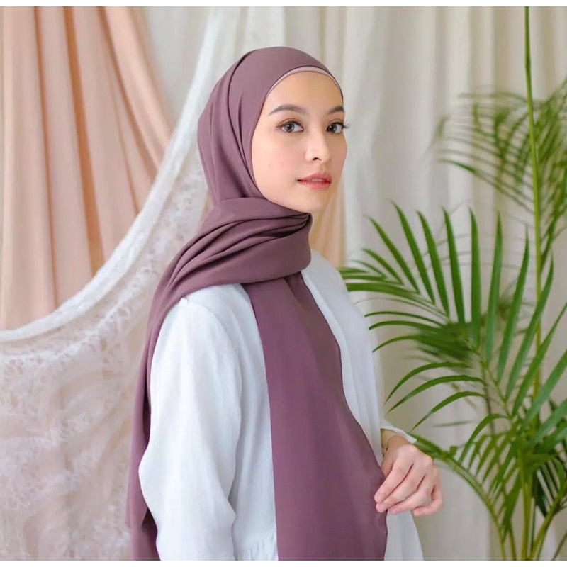 Jual Pashmina Ceruty Babydoll Premium/Pasmina Polos | Shopee Indonesia