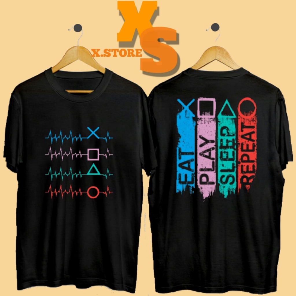 Jual BAJU KAOS DISTRO PAKAIN PRIA LOGO PS // X-STORE | Shopee Indonesia