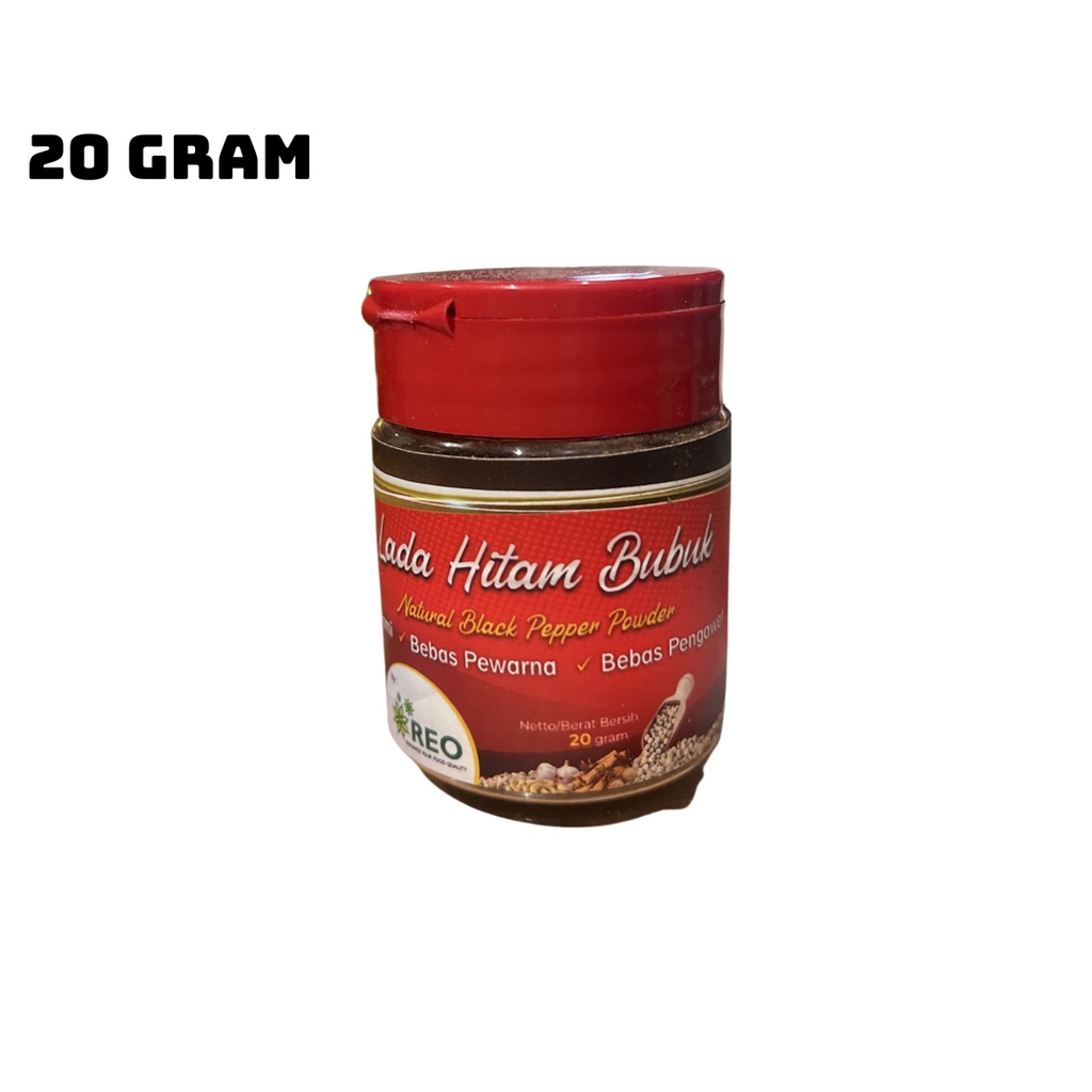 Jual Lada Hitam Bubuk Botol Cap REO 20 Gram - Eceran | Shopee Indonesia