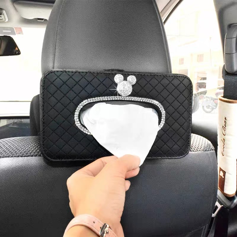 Jual tempat tissue mobil jok mobil kotak tissue jok mobil mickey minnie ...