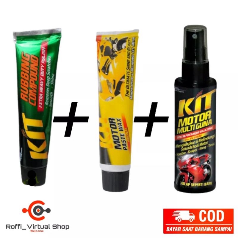 Jual PAKET Kit Rubbing compound 60 gr + Kit motor Paste Wax Original 60 ...