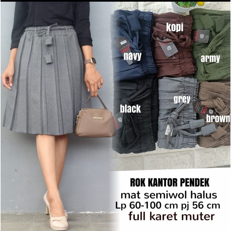Jual ROK KANTOR PENDEK | Shopee Indonesia