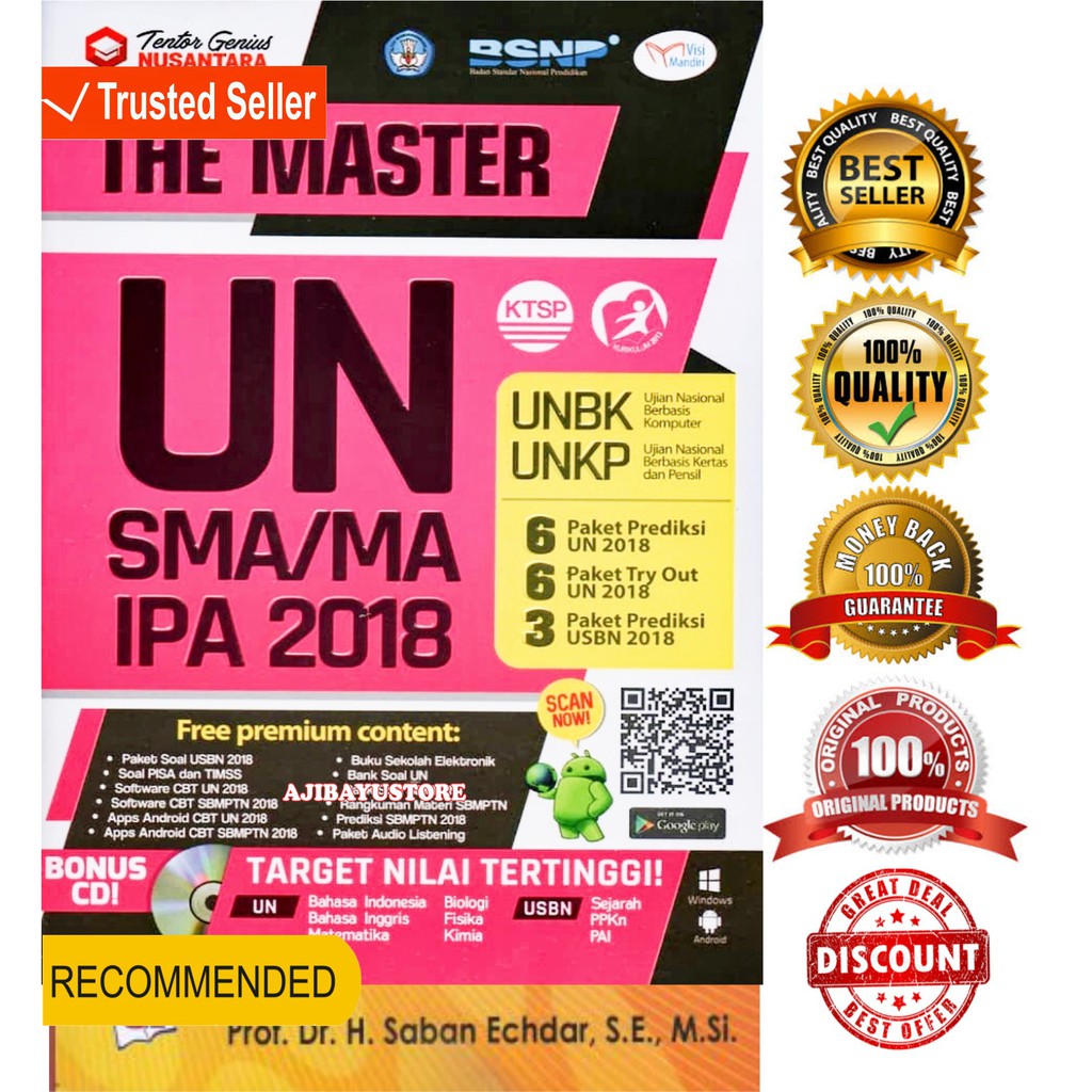 Jual Buku The Master UN SMA MA IPA 2018 Tentor Genius Nusantara Visi ...