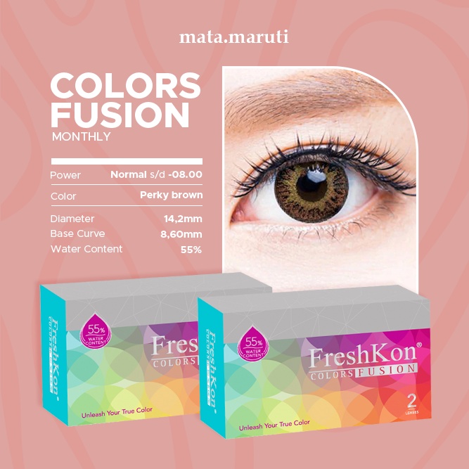 Jual Softlens Warna FreshKon Colors Fusion (CF) - Perky Brown | Shopee Indonesia