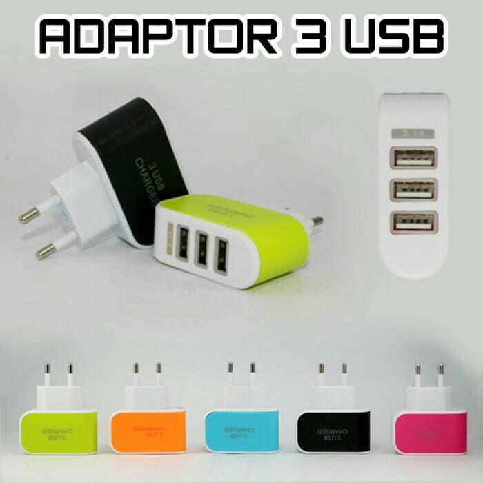 Jual Alat Listrik Fast USB Wall Charger 3 Port Batok Kepala Colokan ...
