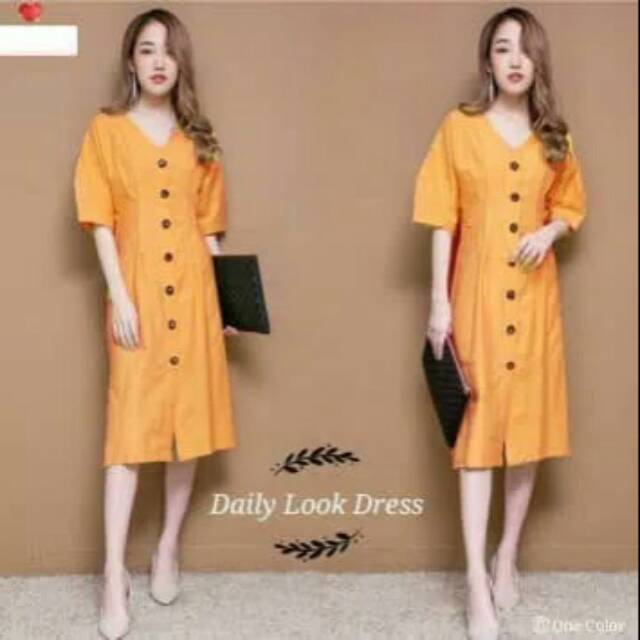 Jual Daily Look Dress Wanita ( D 1410 ) | Shopee Indonesia