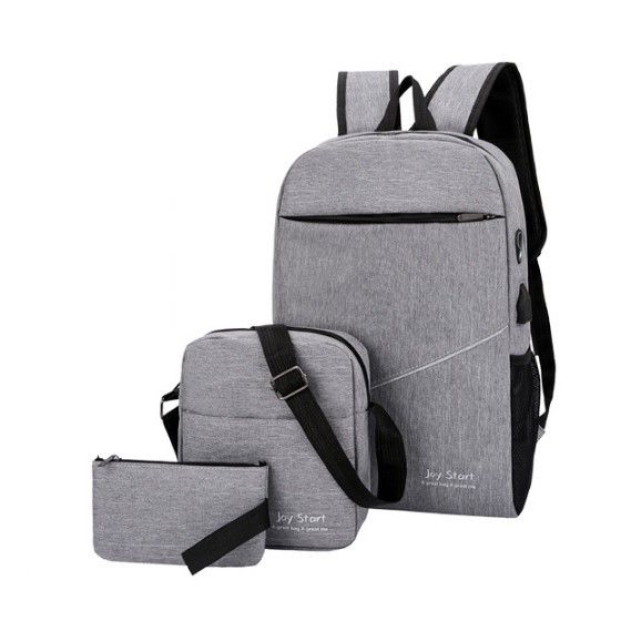 Jual Tas Ransel 3 in 1 / Tas Ransel Anti Air + USB Charger Earphone ...