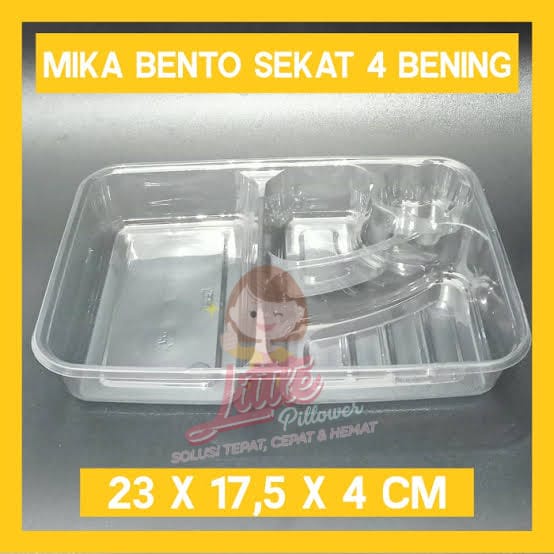 Jual LPD (4s ben ISI 25) Mika Bento Bintang Bening - Tray Bento - Box ...