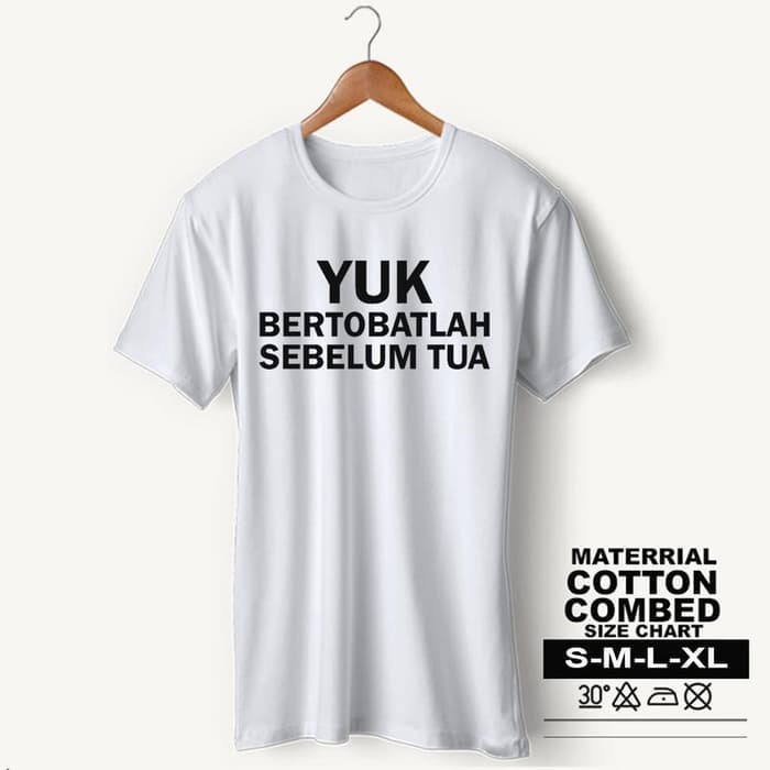 Jual Baju Pria Kaos Muslim PS-LSMSZN501 BERTOBATLAH SEBELUM TUA 2 ...