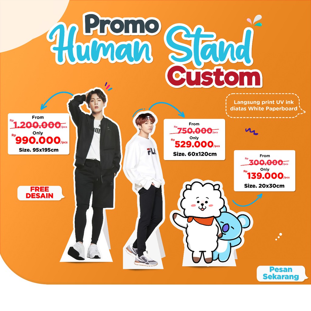 Jual PRINTOUT STANDING HUMAN CUSTOM | PAJANGAN ORANG | PAJANGAN KARTUN ...