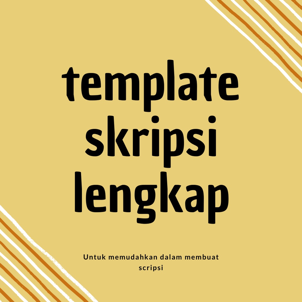 Jual Template scripsi untuk memudahkan pembuatan tugas skripsi | Shopee ...