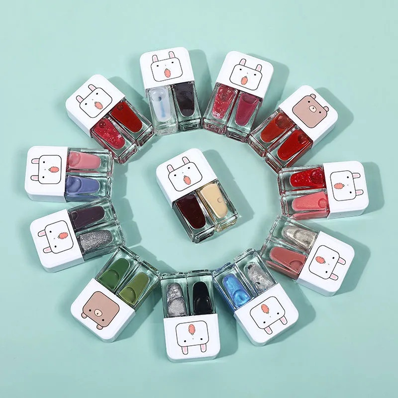 Jual KUTEX 2 tone Kutex dual Warna Cat Kuku Korea | Shopee Indonesia