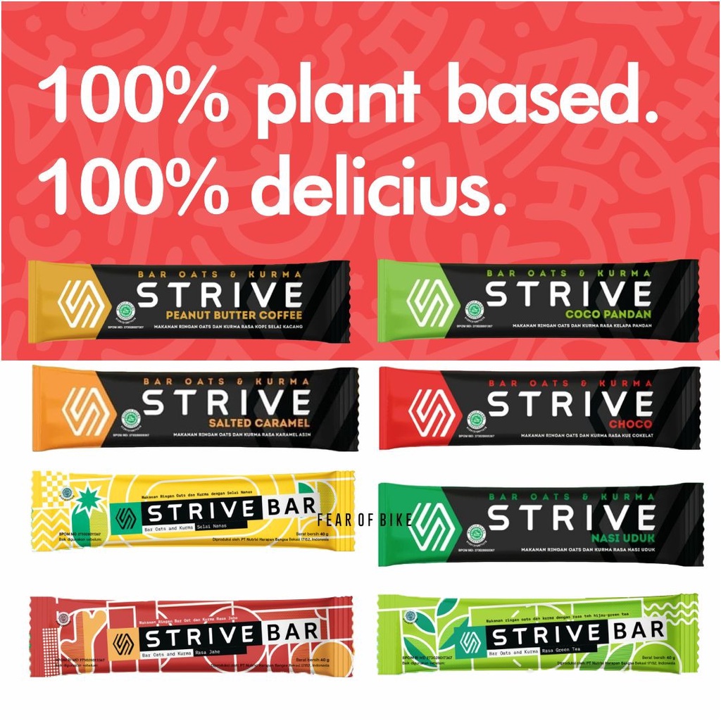 Jual Strive Energy Bar 40 gram protein bar proteinbar not questbar ...