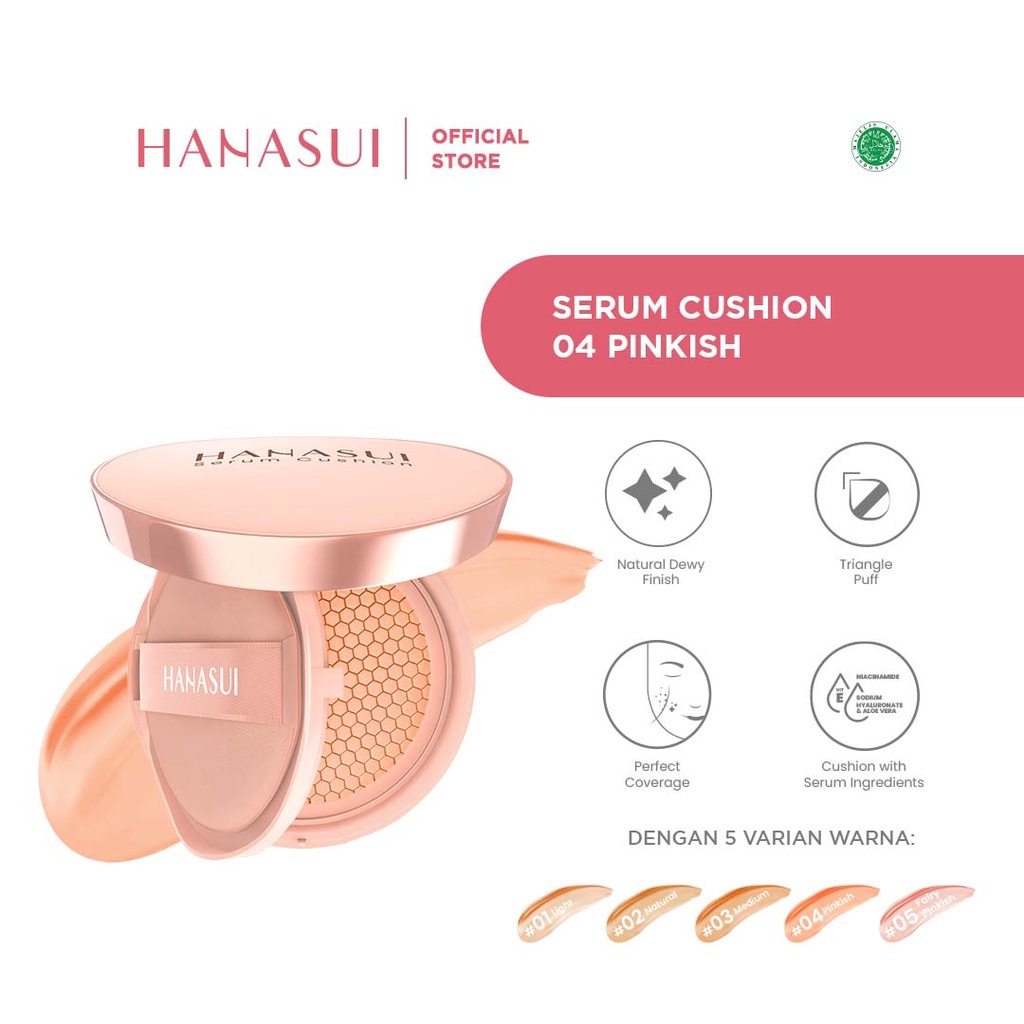 Jual HANASUI Serum Cushion Flawless,Natural Dewy Finish and Perfect ...