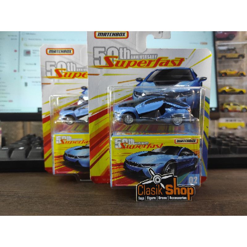 Jual Matchbox '16 BMW i8 (50th Anniversary Superfast) | Shopee Indonesia