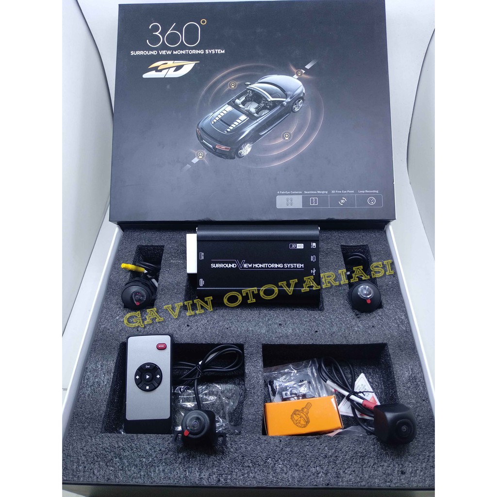 Jual Kamera 360 Derajat Mobil 3D ( 3 Dimensi ) Super HD Universal Black ...