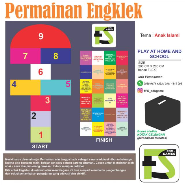 Jual Edukasi Anak Permainan Engklek | Shopee Indonesia