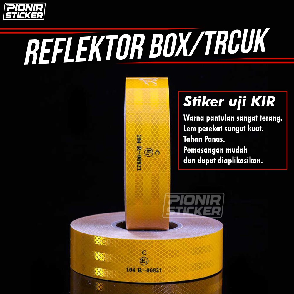 Jual Stiker Reflektor Uji Kir Sticker Reflektif Truck Box bak | Shopee ...