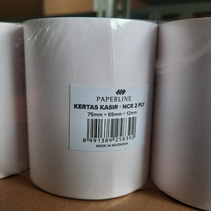 Jual KERTAS KASIR 75X65 2PLY KERTAS ROLL 75 X 65 PAPERLINE PRINTER ...
