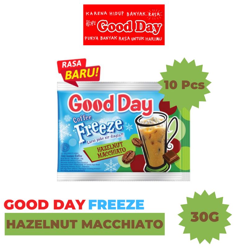 Jual GOOD DAY FREEZE HAZELNUT MACCHIATO 30G X 10 PCS (1 RENTENG ...