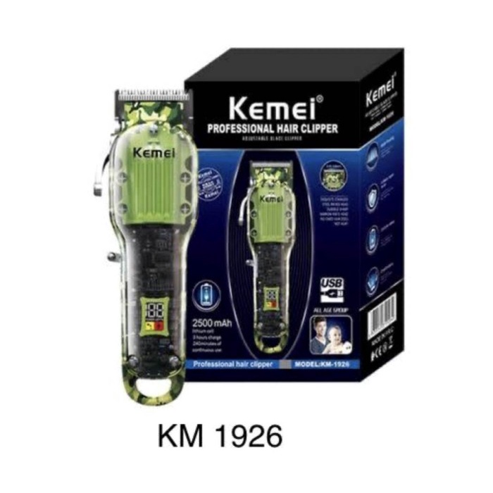 Jual Alat Cukur Rambut Kemei KM 1926 Hair Clipper Army LCD Cukuran KM-1926 | Shopee Indonesia