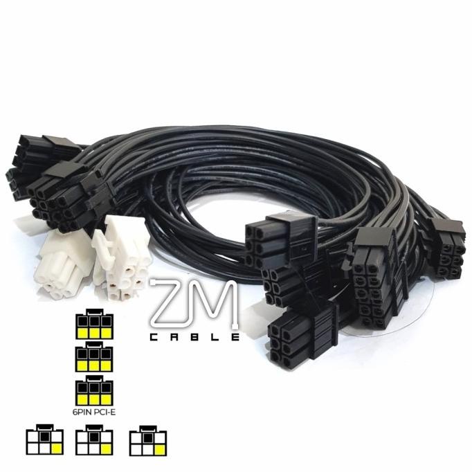 Jual Kabel Mining 6Pin Riser 18 AWG Adapter Cabang Splitter PCIE GPU ...