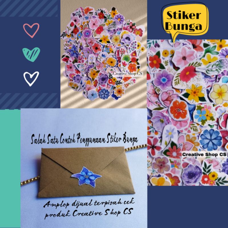 Jual (ISI 10 STIKER ) STIKER BUNGA / FLOWER STICKER / STICKER AESTHETIC ...