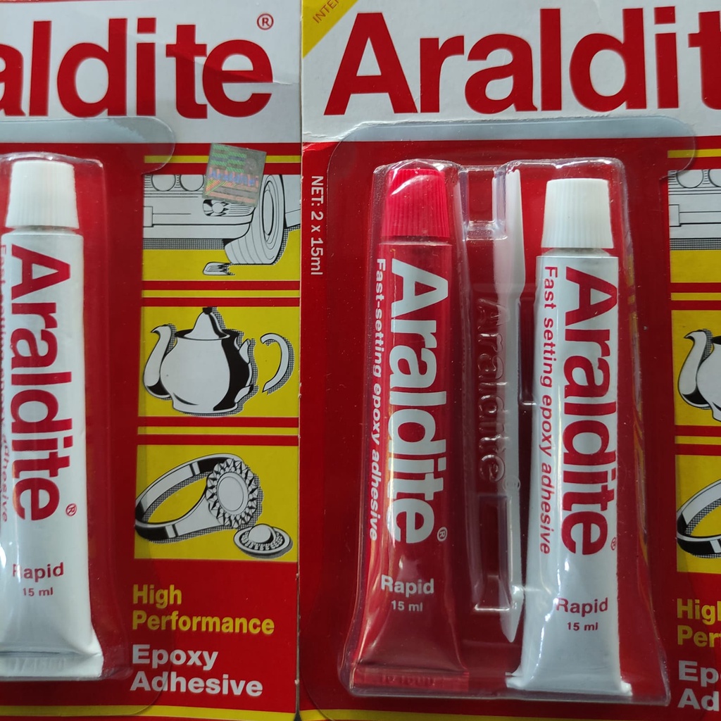 Jual Araldite Merah Lem Besi Epoxy Rapid 5 Minutes Hardener Adhesive ...