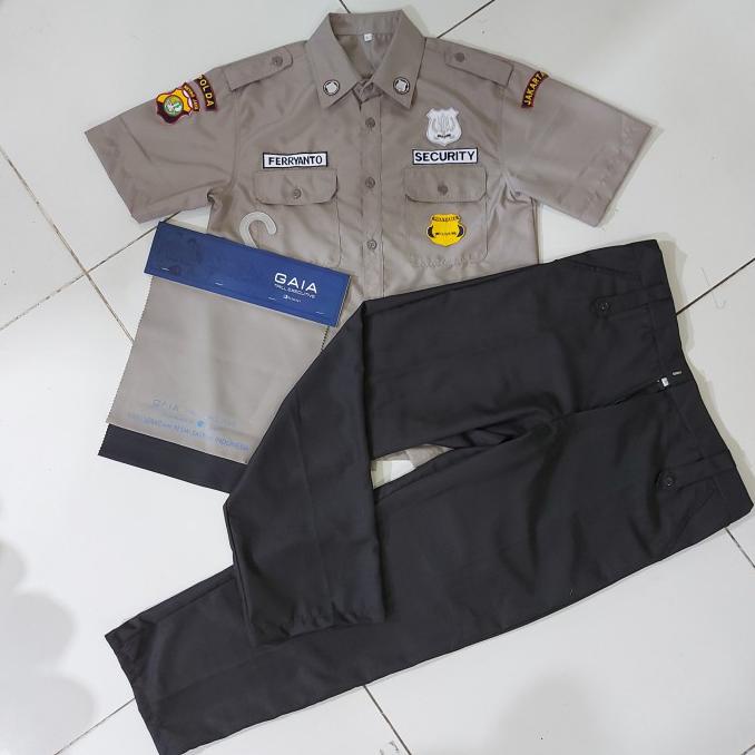 Jual TERBARU PDH SATPAM PLUS ATRIBUT , SERAGAM SECURIY (BAHAN RESMI DARI GAIA) - XS SERAGAM PRIA ...