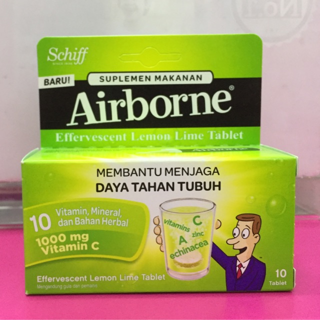 Jual Airborne (effervescent lemon lime tablet) (100% product original ...