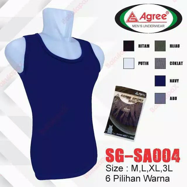 Jual Singlet Pria Kaos Dalam Agree SA 004 Kaos Katun | Singlet Cowok ...