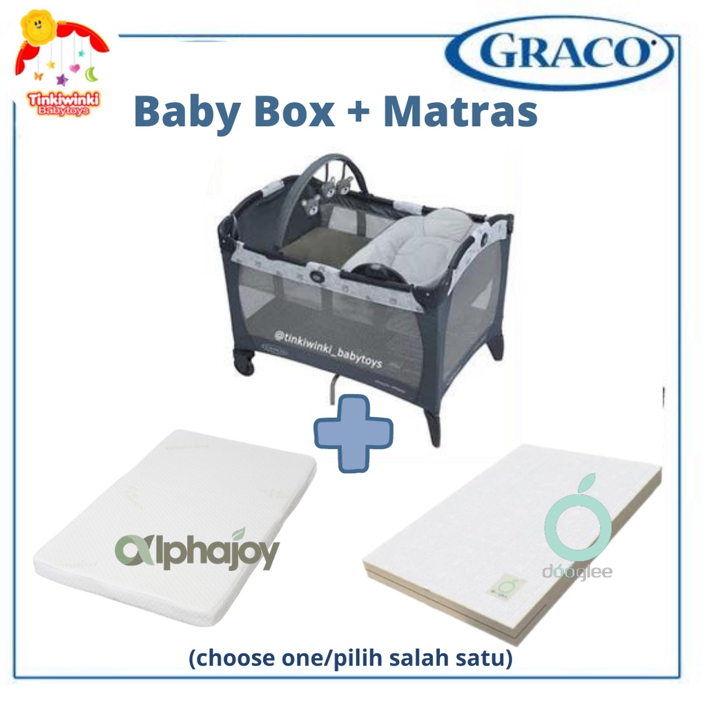 Jual Pick and Play Graco Baby Box in KODIAK + Matras Doogle | Alphajoy ...