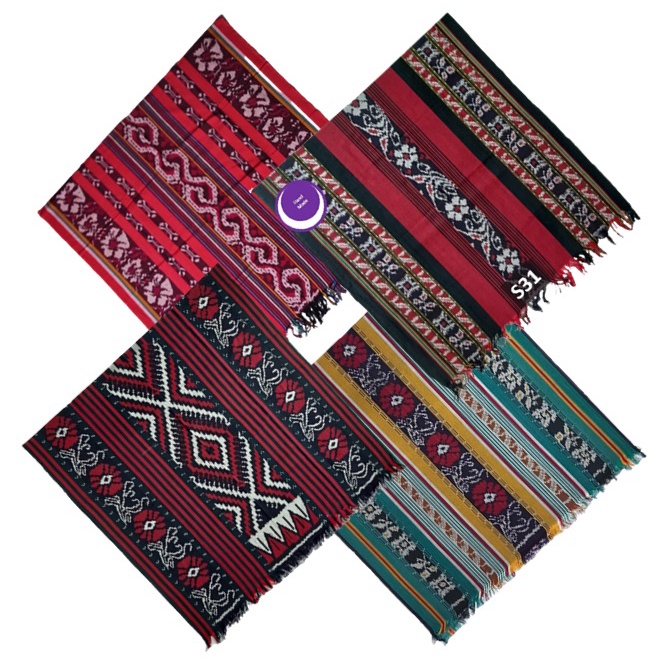 Jual Kain Tenun Ikat Motif Sumbawa Bunga Mawar Warna Cerah size ...